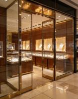 China LED-Lit Glass Jewelry Showcase Display for Interior Design Elegant Glass Jewellery Showcase for sale