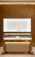 China Modern Luxury Jewellery Shop Counter Design Glass Wood Jewelry Display Table Watch Jewelry Showcase for sale