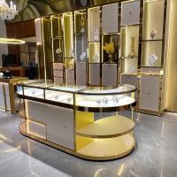 China Custom Color Stainless Steel Jewelry Display Front Cabinet for Durable Using for sale