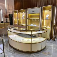 China Custom Color Stainless Steel Jewelry Display Front Cabinet for Durable Using for sale