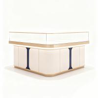 China High End Solid Wood Jewelry Showcase with Clear Glass Shelves for sale