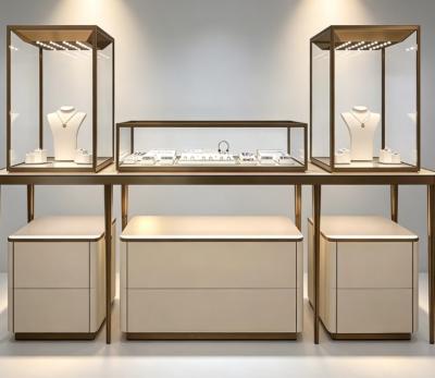 China Wholesale Custom Glass Jewelry Display Showcase Jewelry Store Design Wall Mounted Jewelry Display Cabinet Showcase for Shopping for sale