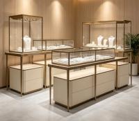 China Wholesale Custom Glass Jewelry Display Showcase Jewelry Store Design Wall Mounted Jewelry Display Cabinet Showcase for Shopping for sale