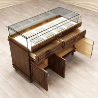 China Custom Wooden Jewelry Display Cabinet with Glass and Premium Wood Finish for sale