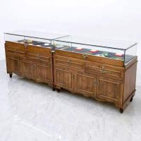 China Custom Wooden Jewelry Display Cabinet with Glass and Premium Wood Finish for sale