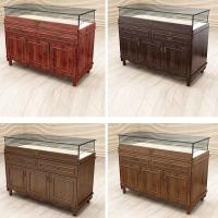 China Custom Wooden Jewelry Display Cabinet with Glass and Premium Wood Finish for sale