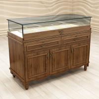 China Custom Wooden Jewelry Display Cabinet with Glass and Premium Wood Finish for sale