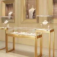 China High-end Jewelry Display Cabinet, Mall Counter Glass Flat Showcase, Custom Luxury Jewelry Shop Display Cabinet for sale