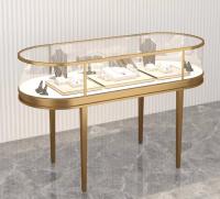 China High-end Jewelry Display Cabinet, Mall Counter Glass Flat Showcase, Custom Luxury Jewelry Shop Display Cabinet for sale
