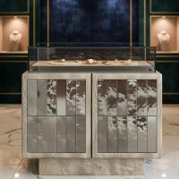 China Commercial Wooden Glass Jewelry Display Cabinet with Lockable Door for sale