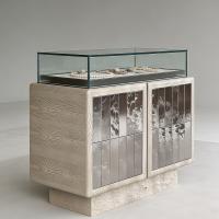 China Commercial Wooden Glass Jewelry Display Cabinet with Lockable Door for sale