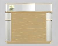 China Elegant Wave Pattern LED Lighting Jewelry Cashier Counter with Fluted Panel Design for sale