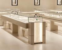China Minimalist Luxury Jewelry Display Case Transparent Glass with Metal Accents, Customizable for Both High-End Jewelry and Watches for sale