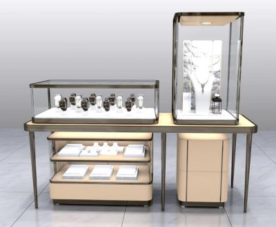 China Customizable Modern Jewelry Display Cabinets with LED Lighting for Luxury Stores & Shopping Malls for sale