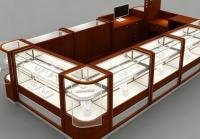 China High End Custom Glass Perfume & Jewelry Display Kiosk with LED Lighting for Retail Store Showroom for sale