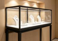 China High End Custom Glass Perfume & Jewelry Display Kiosk with LED Lighting for Retail Store Showroom for sale