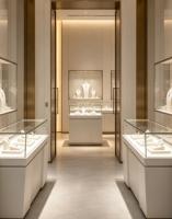 China Custom Glass museum Display Counter Commercial Retail Store Furniture Half Version museum Display Case Display Cabinet for sale