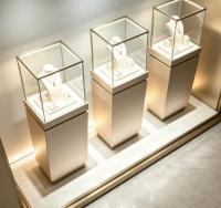 China Custom Glass museum Display Counter Commercial Retail Store Furniture Half Version museum Display Case Display Cabinet for sale