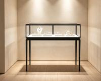 China Glass Jewelry Store Cabinet Furniture Jewelry Display Showcase Counter Gold Glass Counter for sale