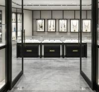 China OEM Floor Standing Jewelry Display Showcase, Black Metal Glass Cabinet for Jewelry Store Interior for sale