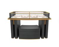 China Customizable LED Acrylic Jewelry Display Cabinet with Integrated Storage Drawers Luxury Boutique Furniture for Jewelry Stores for sale