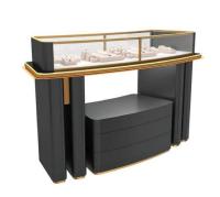China Customizable LED Acrylic Jewelry Display Cabinet with Integrated Storage Drawers Luxury Boutique Furniture for Jewelry Stores for sale