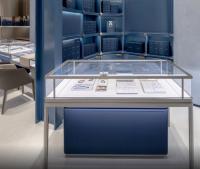 China Modern Luxury Jewelry Showcase with LED Lighting Custom Size Glass & Metal Frame Display Cabinets for Shopping Mall for sale