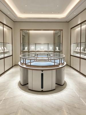 China 1200X550X960MM Jewelry Counter with Tempered Glass Stainless Steel and LED Display Lighting for Retail for sale