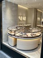 China 1200X550X960MM Jewelry Counter with Tempered Glass Stainless Steel and LED Display Lighting for Retail for sale