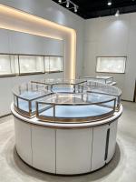 China 1200X550X960MM Jewelry Counter with Tempered Glass Stainless Steel and LED Display Lighting for Retail for sale