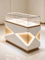 China White LED Luminous Base Jewelry Counter with Customized Logo Design and 1200X550X960MM Dimensions for Retail Display for sale