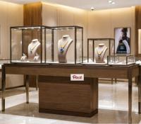China 120cm X 60cm X 75cm Jewelry Display Table with Lockable Drawers and Customized Shape for sale