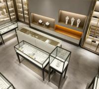 China 1200X550X960MM Jewelry Display Counter with Tempered Glass And Stainless Steel and LED Display Lighting for sale