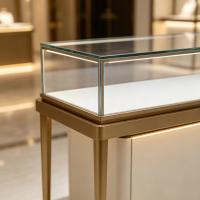 China Tempered Glass And Solid Wood Wall Mounted Display Case With 50kg Per Shelf Weight Capacity And Front Opening Soft-Close Doors for sale