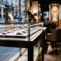 China Luxury Front Showcase with Adjustable Glass Shelves and Tempered Glass And Solid Wood Construction, 200cm X 80cm X 220cm for sale