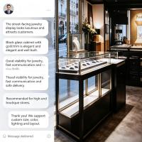 China Luxury Front Showcase with Adjustable Glass Shelves and Tempered Glass And Solid Wood Construction, 200cm X 80cm X 220cm for sale