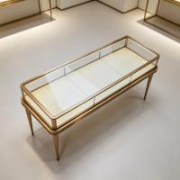 China 200cm X 80cm X 220cm Tempered Glass Luxury Front Showcase with Adjustable Glass Shelves for sale