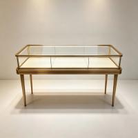 China 200cm X 80cm X 220cm Tempered Glass Luxury Front Showcase with Adjustable Glass Shelves for sale