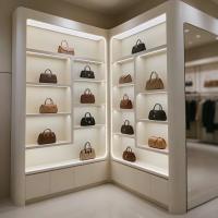 China Luxury Front Showcase with 5 Adjustable Glass Shelves Tempered Glass and LED Interior Lighting for Clothing Display for sale