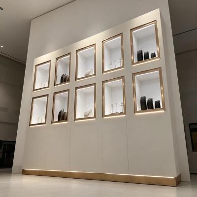 China Wall Mounted Display Case with 50kg Per Shelf Capacity, Front Opening Soft-Close Doors, and Tempered Glass Solid Wood Construction for sale