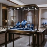 China Upright Display Case with 50kg Per Shelf Weight Capacity Built-in High-CRI LED Lighting and Adjustable Glass Shelves for sale