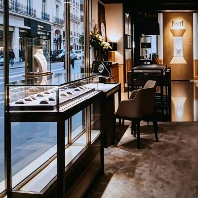 China Luxury Front Showcase with Adjustable Glass Shelves and Tempered Glass And Solid Wood Construction, 200cm X 80cm X 220cm for sale