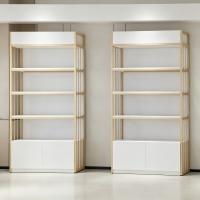 China Upright Display Case with Built-in High-CRI LED Lighting Adjustable Glass Shelves and 50kg Weight Capacity Per Shelf for sale