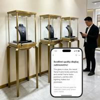 China Customized Wall Mounted Display Case with 50kg Per Shelf Weight Capacity Front Opening Soft-Close Doors and Top-mounted LED Spotlights for sale