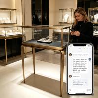 China Customized Wall Mounted Display Case with 50kg Shelf Weight Capacity, Front Opening Soft-Close Doors, and Top-mounted LED Spotlights for sale