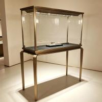 China Customized Wall Mounted Display Case with 50kg Shelf Weight Capacity, Front Opening Soft-Close Doors, and Top-mounted LED Spotlights for sale