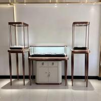 China Luxury Front Showcase with 50kg Shelf Weight Capacity Glossy Black With Chrome Accents and Built-in Air Vents for Retail Display for sale