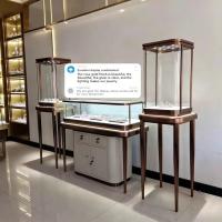 China Luxury Front Showcase with 50kg Shelf Weight Capacity Glossy Black With Chrome Accents and Built-in Air Vents for Retail Display for sale