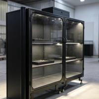 China Wall Mounted Display Case with 50kg Per Shelf Weight Capacity Front Opening Soft-Close Doors and Top-mounted LED Spotlights for sale