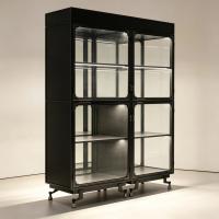 China Wall Mounted Display Case with 50kg Per Shelf Weight Capacity Front Opening Soft-Close Doors and Top-mounted LED Spotlights for sale